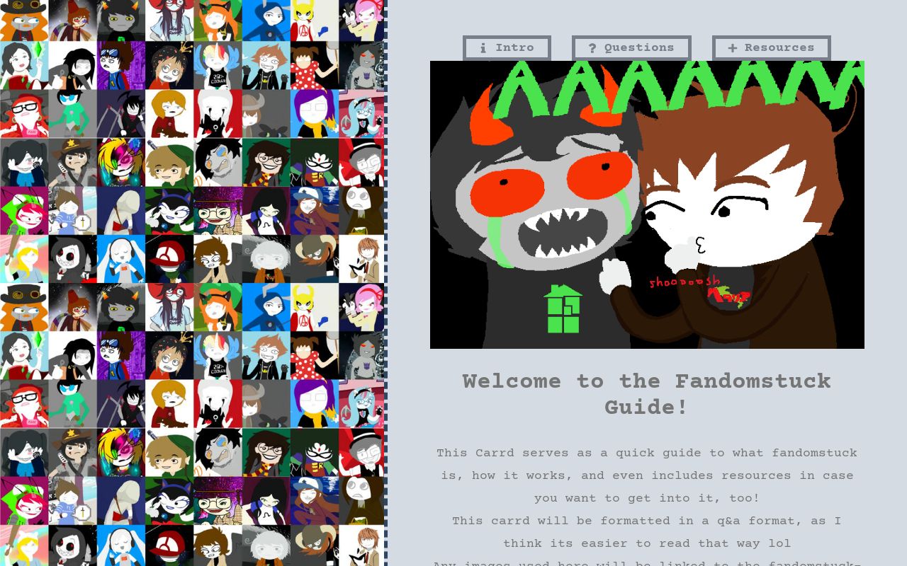 Fandomstuck Guide